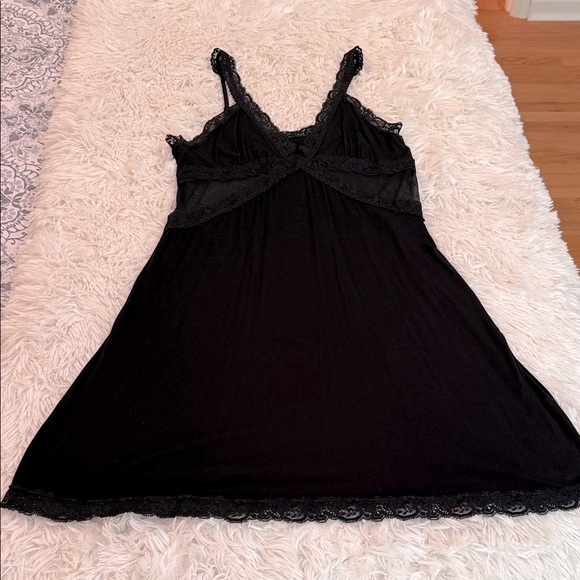 Adore Me | Intimates & Sleepwear | Adore Me Black Knit Lace Chemise ...